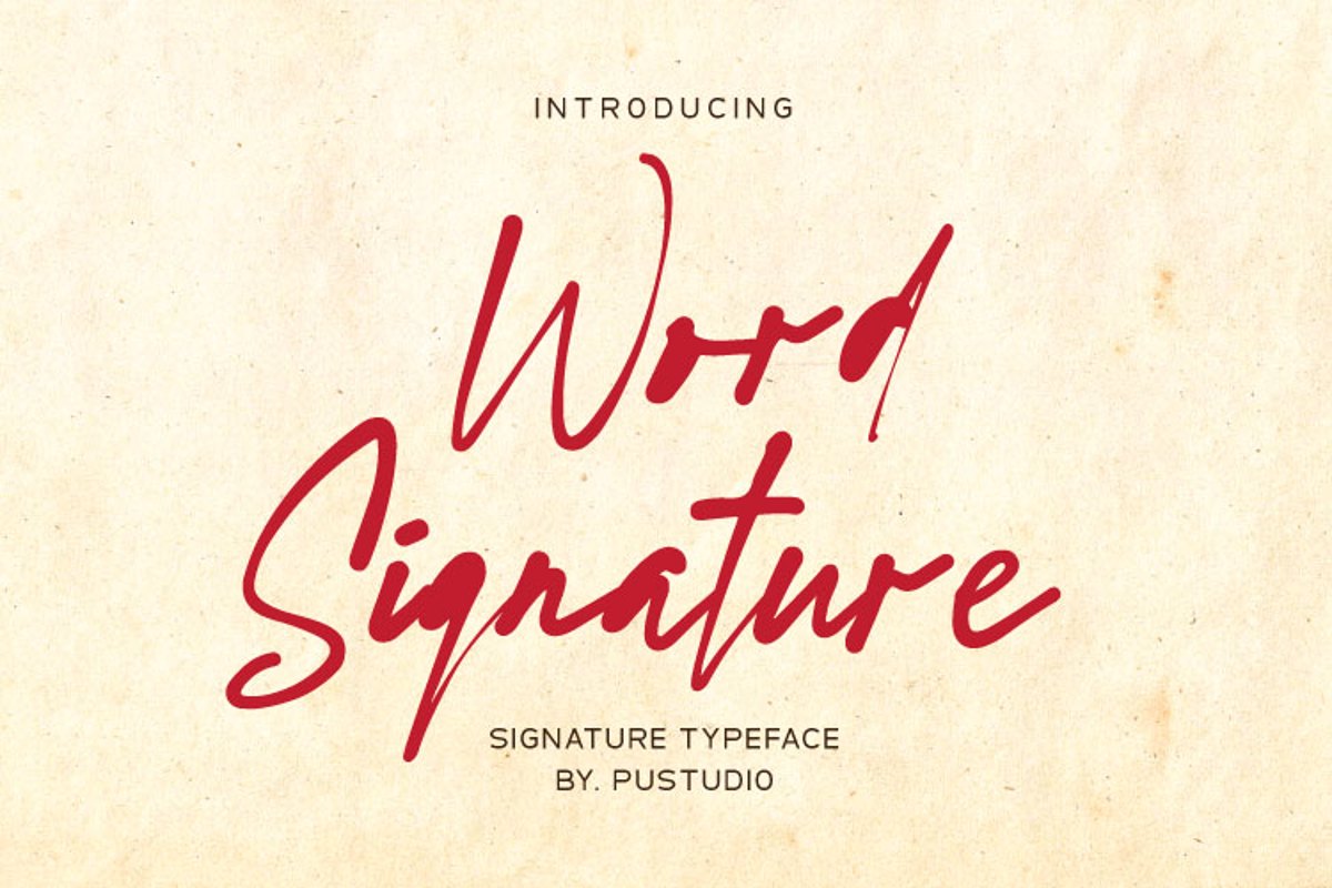 Word Signature Font | pustudionet | FontSpace