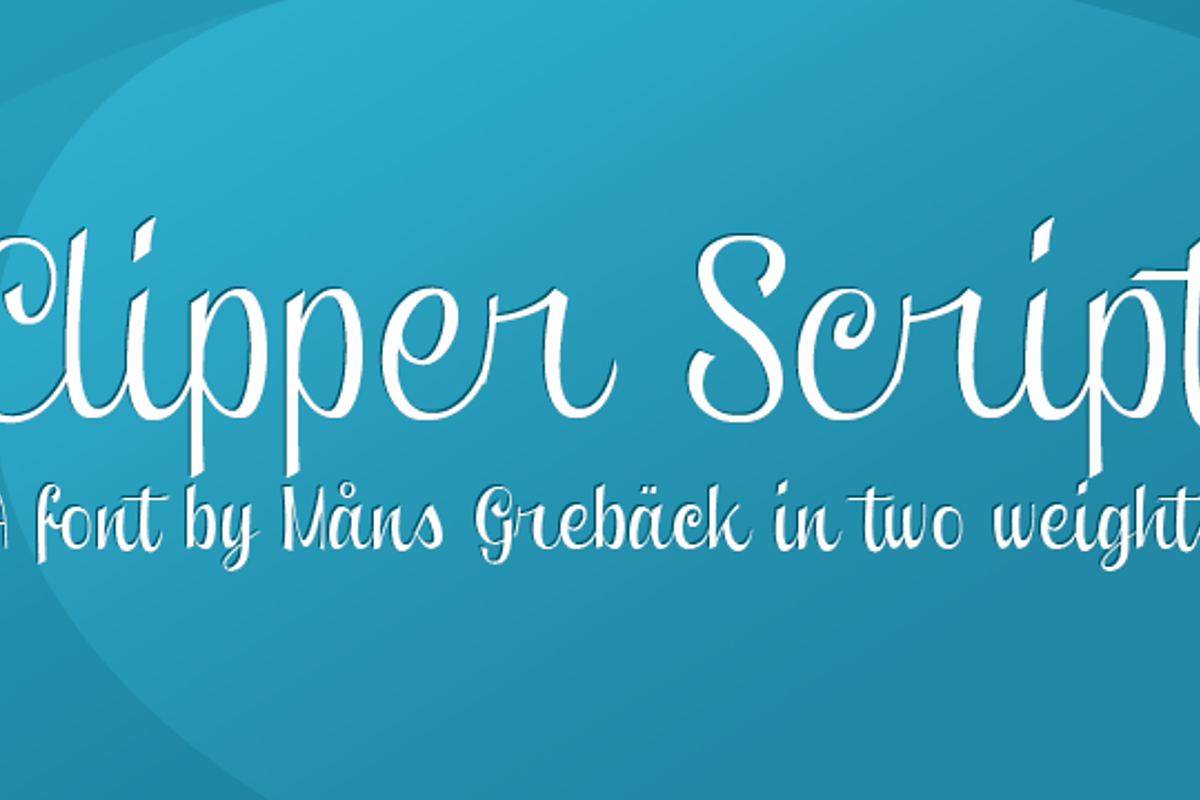 Clipper Script Font | Måns Grebäck | FontSpace