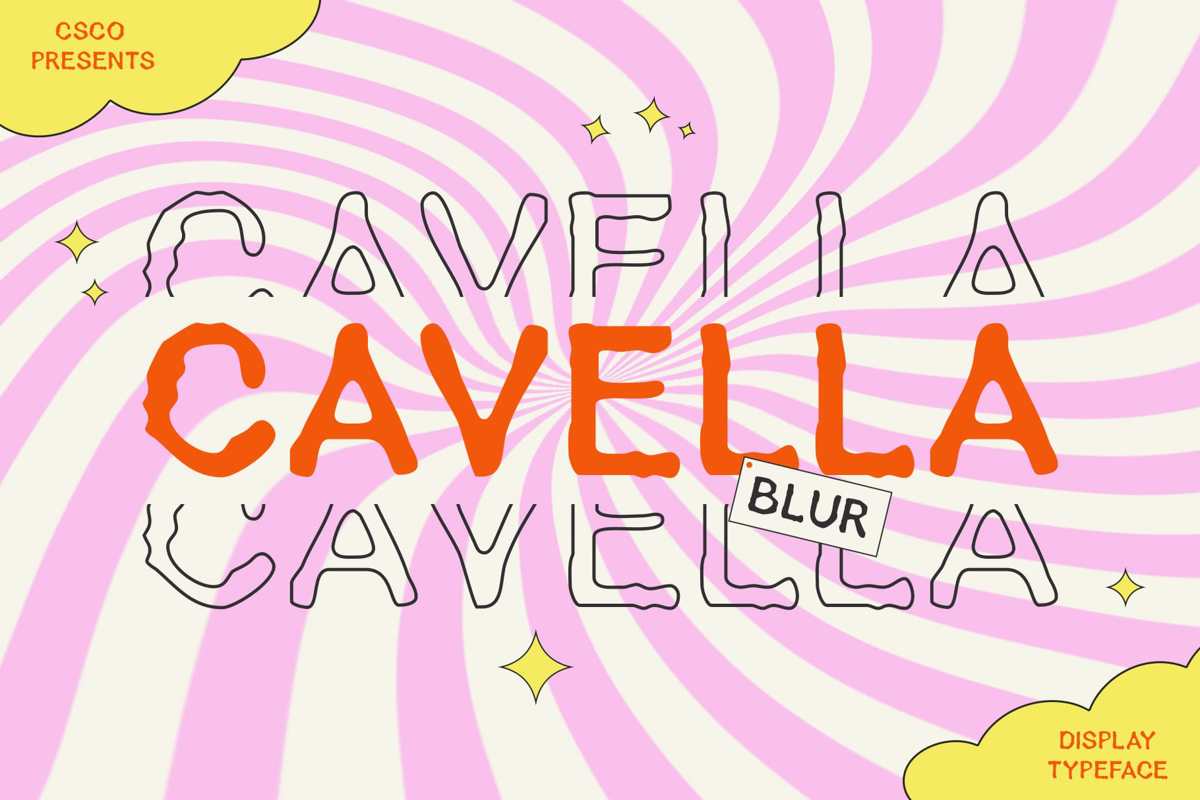 Cavella Blur Font | craftsupplyco | FontSpace