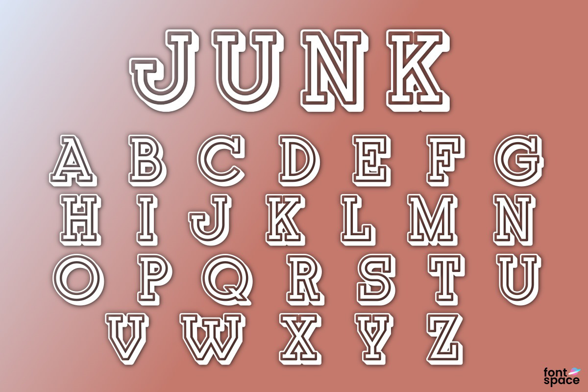 Junk Font | Vladimir Nikolic | FontSpace