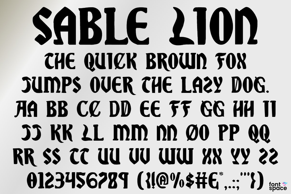 Sable Lion Font | Iconian Fonts | FontSpace
