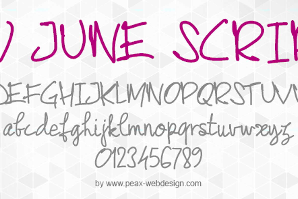 PWJunescript Font - Free Download