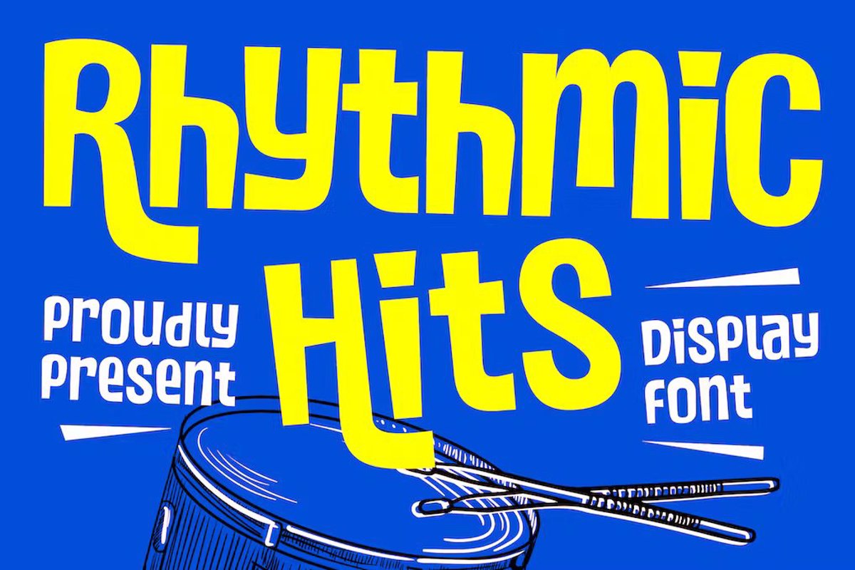 Rhythmic Hits Font | slidehack | FontSpace