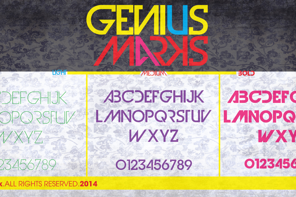 Genius Marks Font | weslo | FontSpace
