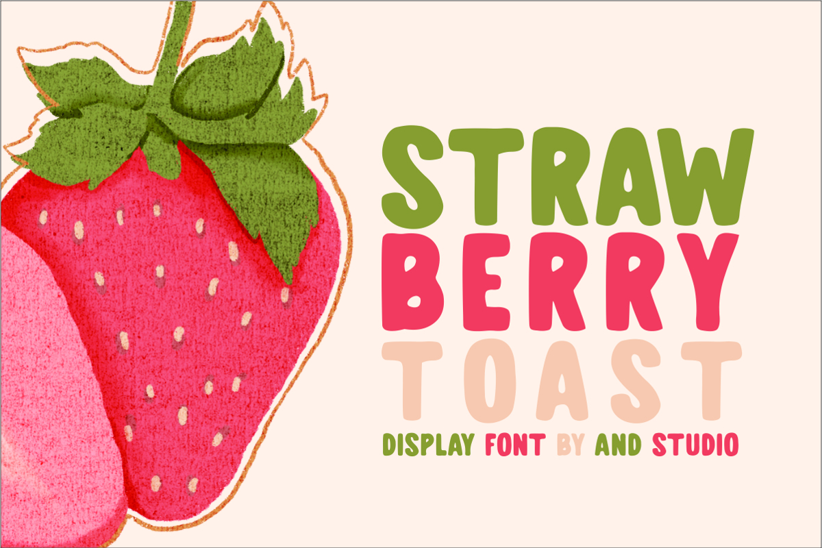 STRAWBERRY TOAST Font | Andstudio | FontSpace