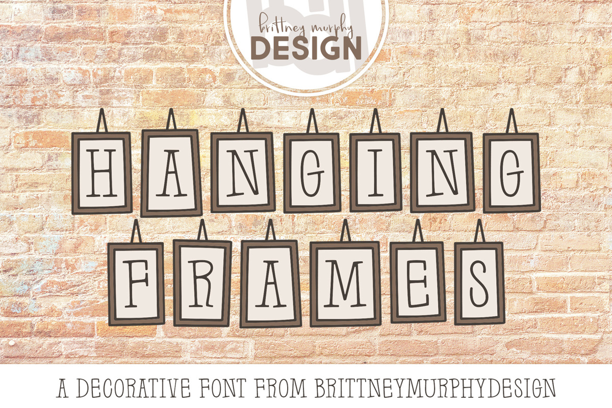 Hanging Frames Font | Brittney Murphy Design | FontSpace
