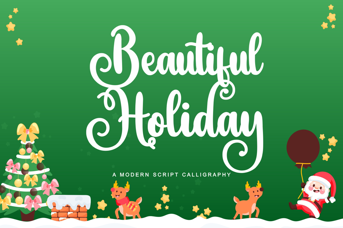 Beautiful Holiday Font | Mozarella | FontSpace