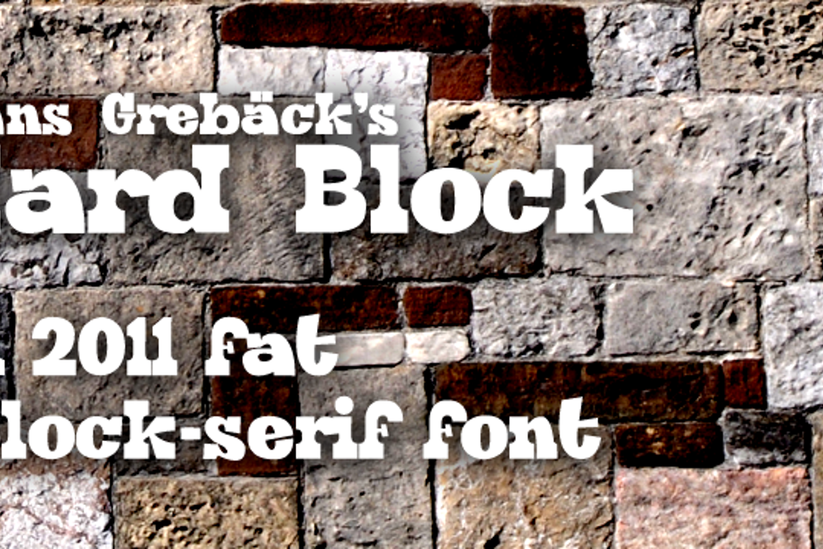 Hard Block Font | Måns Grebäck | FontSpace