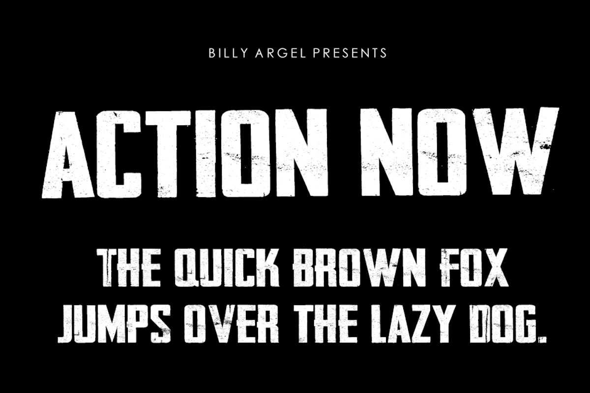 Action Now Font | Billy Argel Fonts | FontSpace