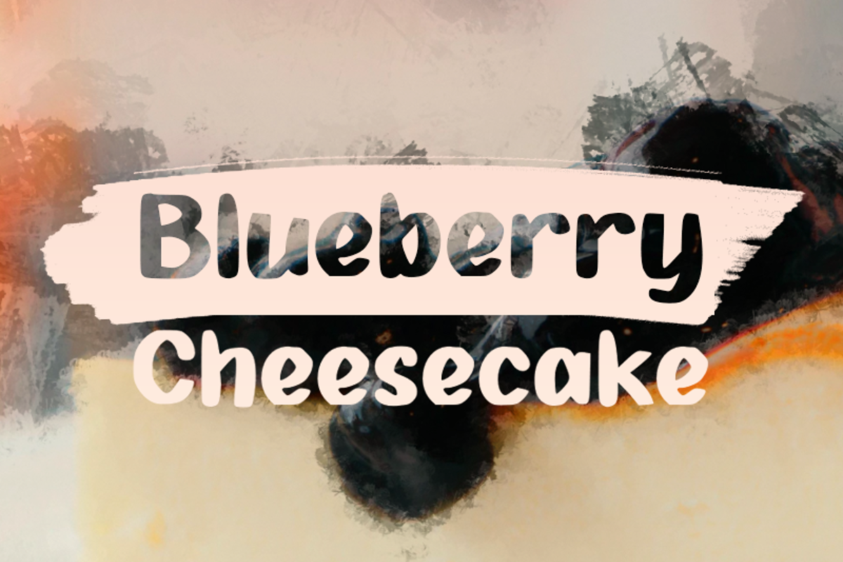 B Blueberry Cheesecake Font - Free Download