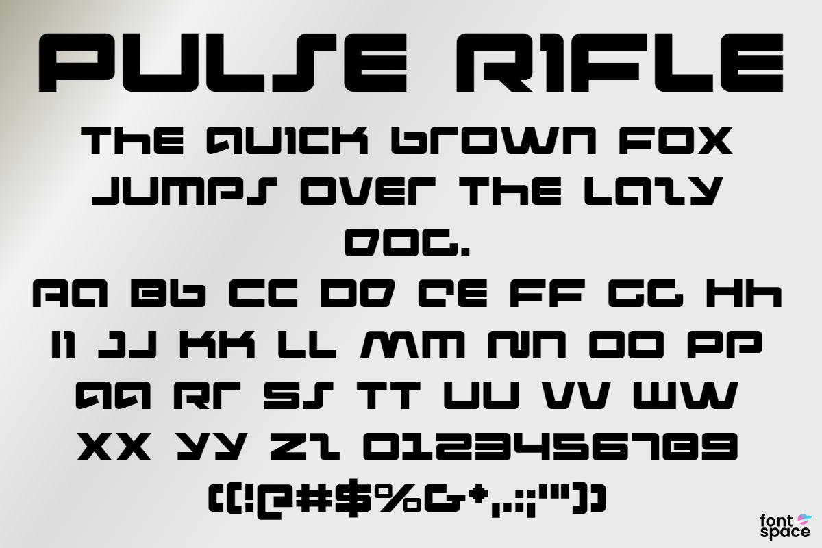 Pulse Rifle Font | Iconian Fonts | FontSpace
