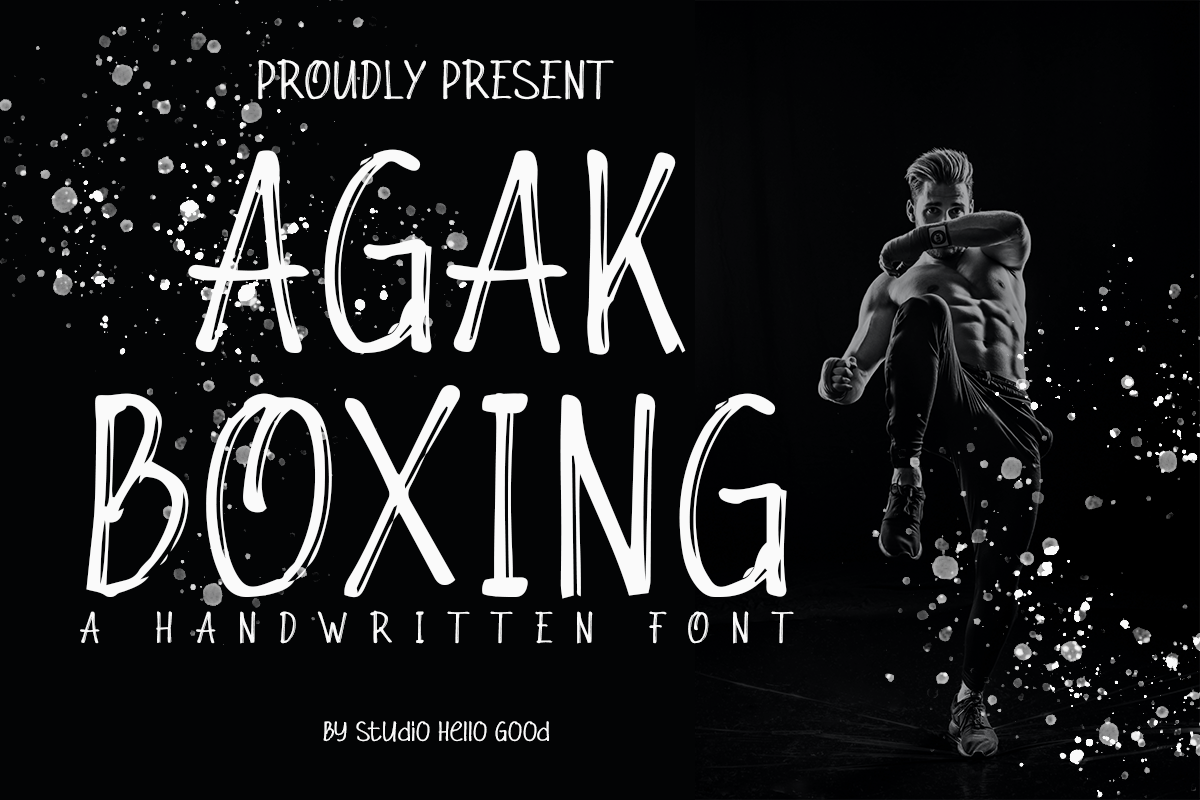 Agak Boxing Font | Studio Hello Good | FontSpace