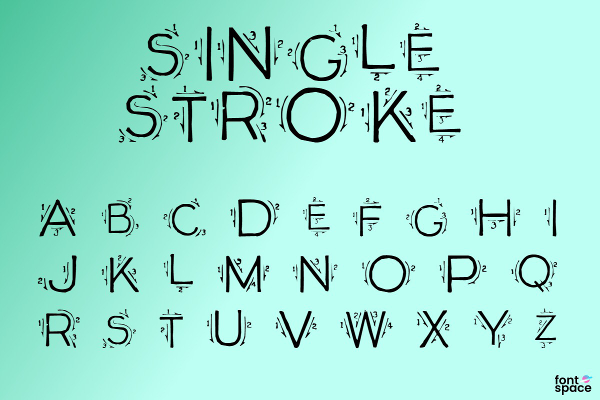 Single Stroke Font | Spork Thug Typography | FontSpace