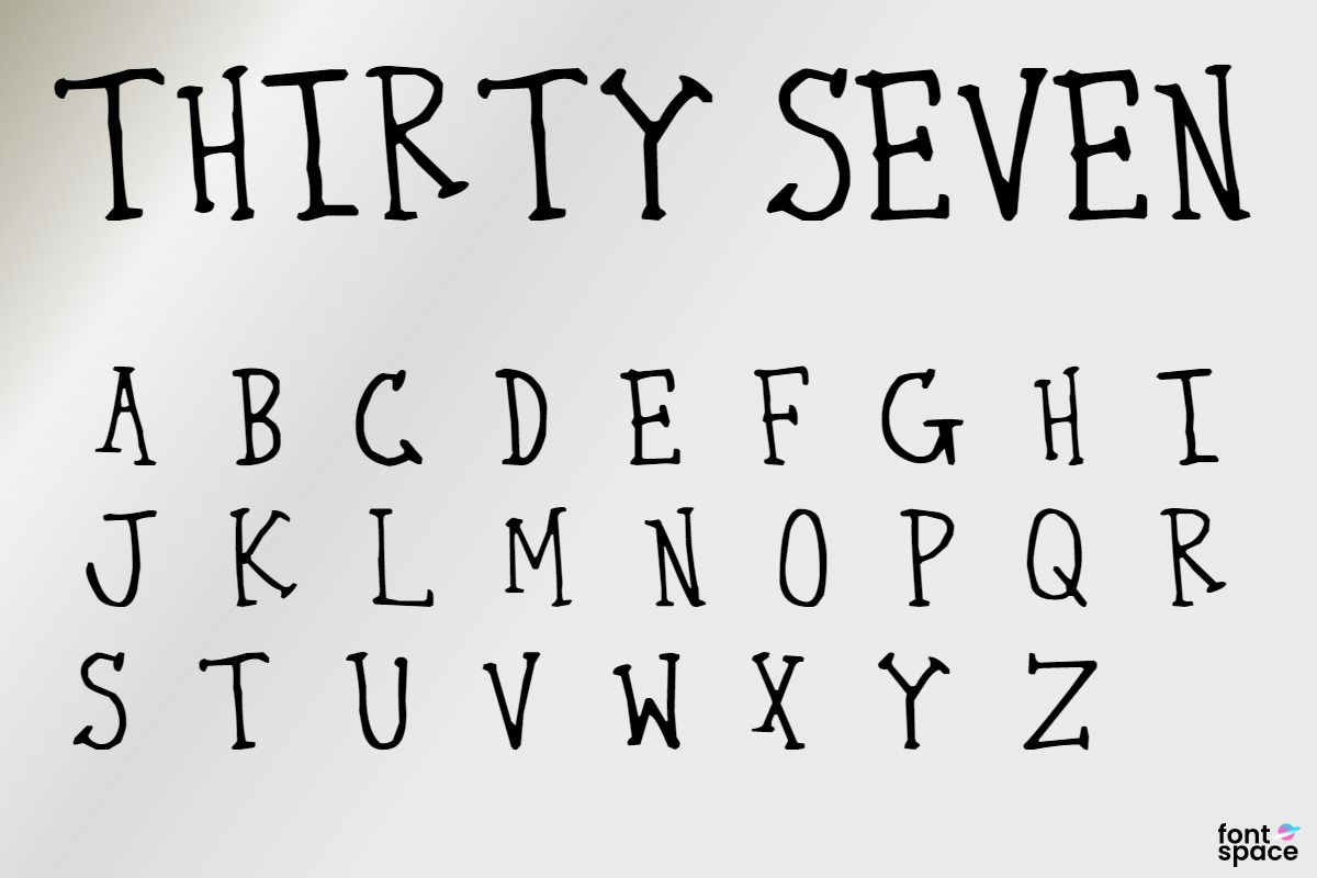 Thirty Seven Font | Spork Thug Typography | FontSpace