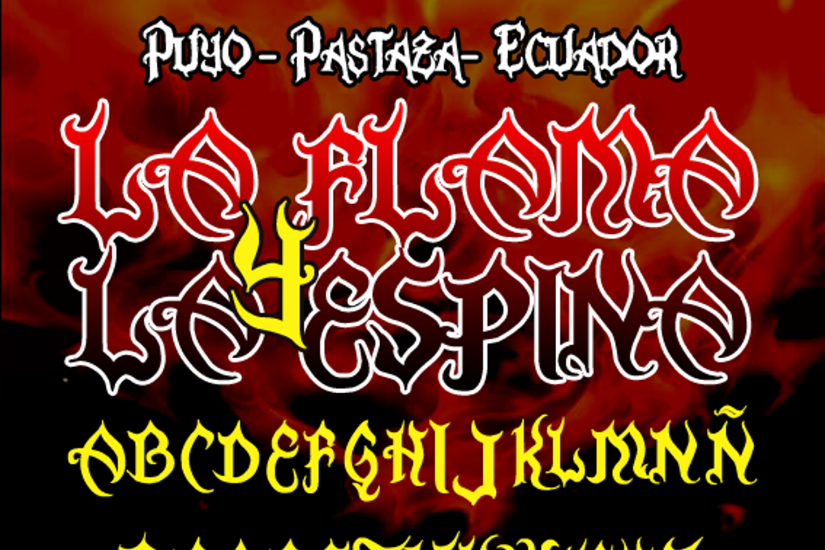 La Flama y La Espina Font | Juan Casco | FontSpace