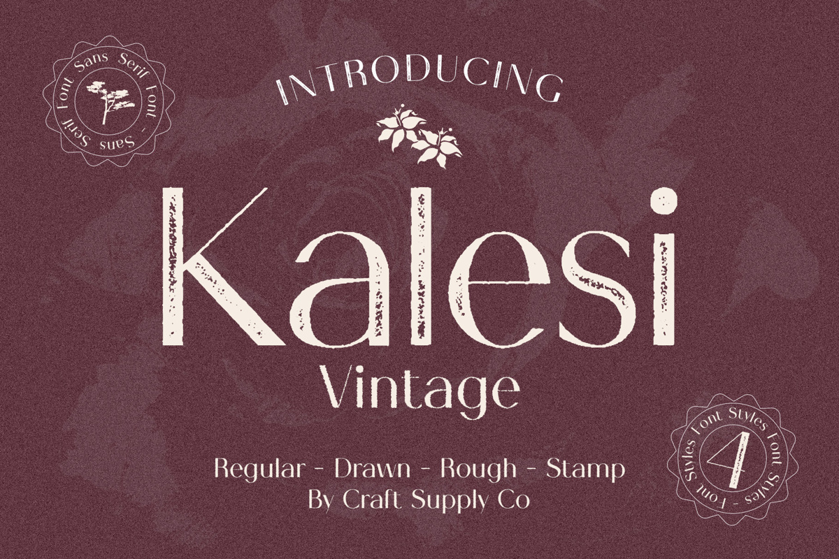 Kalesi Vintage Stamp Font | craftsupplyco | FontSpace