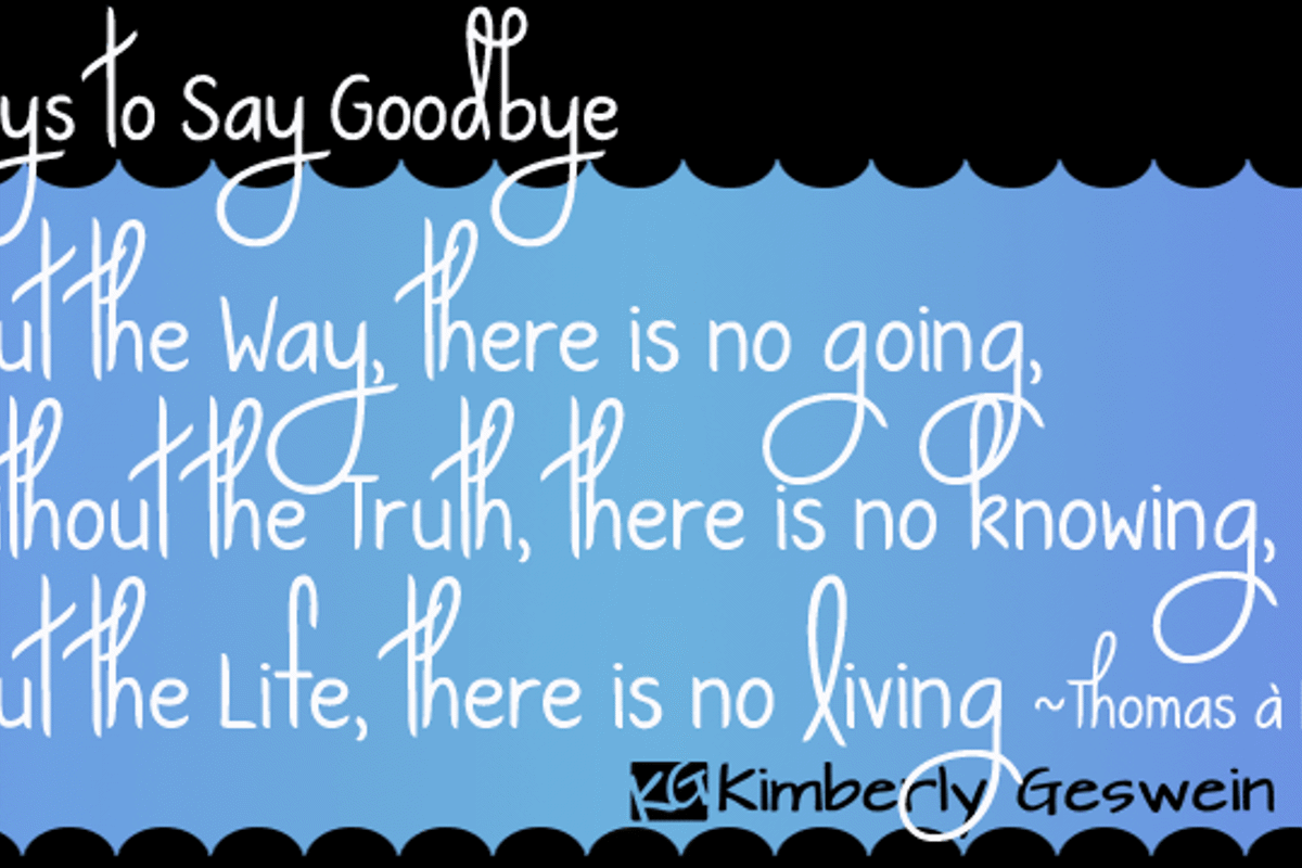 KG Ways to Say Goodbye Font | Kimberly Geswein | FontSpace