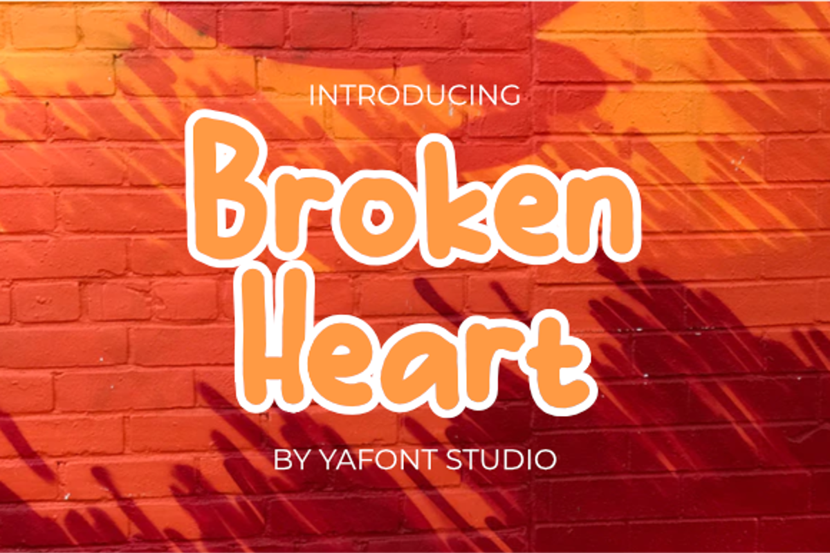 Broken Heart Font | Letterayu Studio | FontSpace