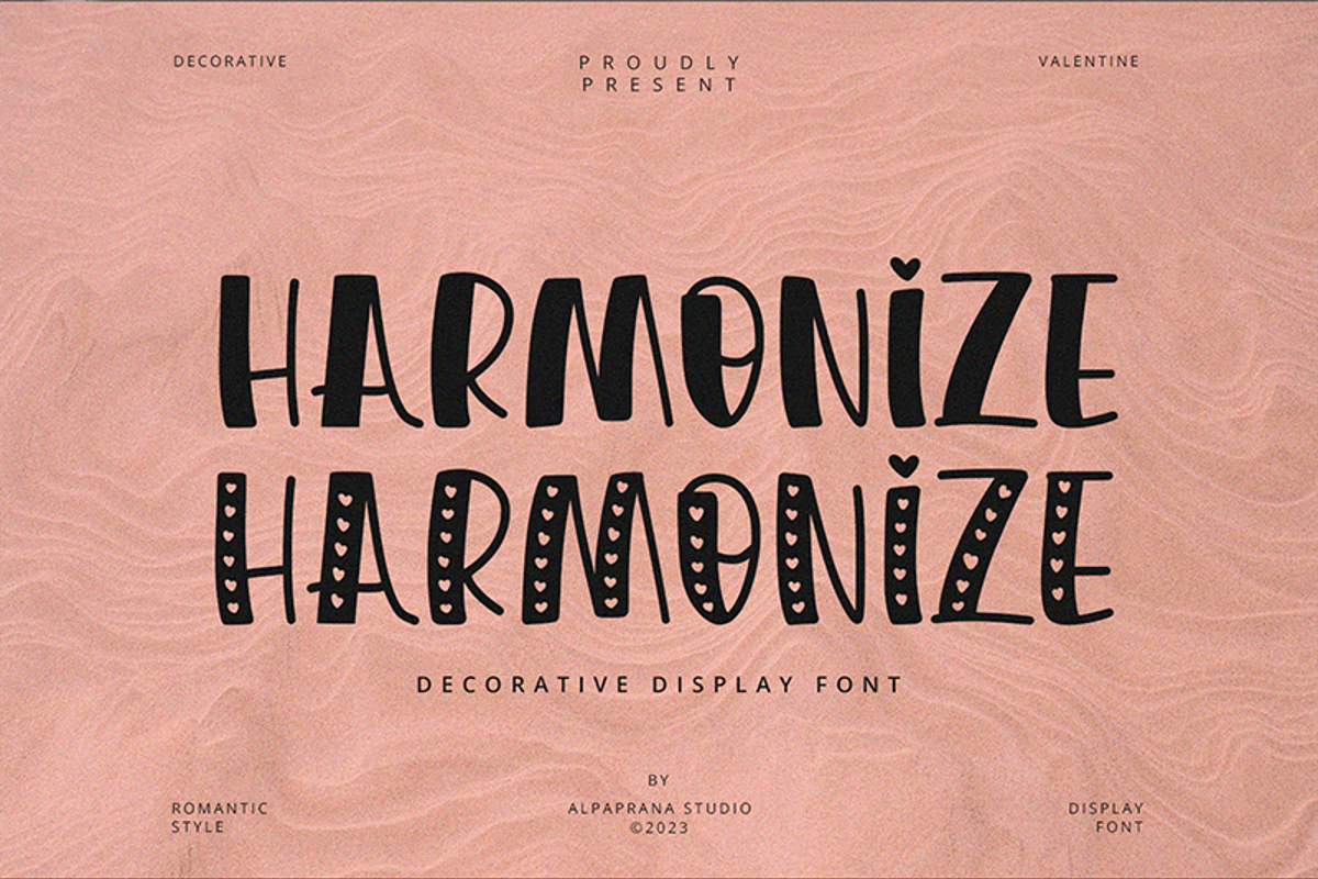 Harmonize Font | Alpaprana | FontSpace