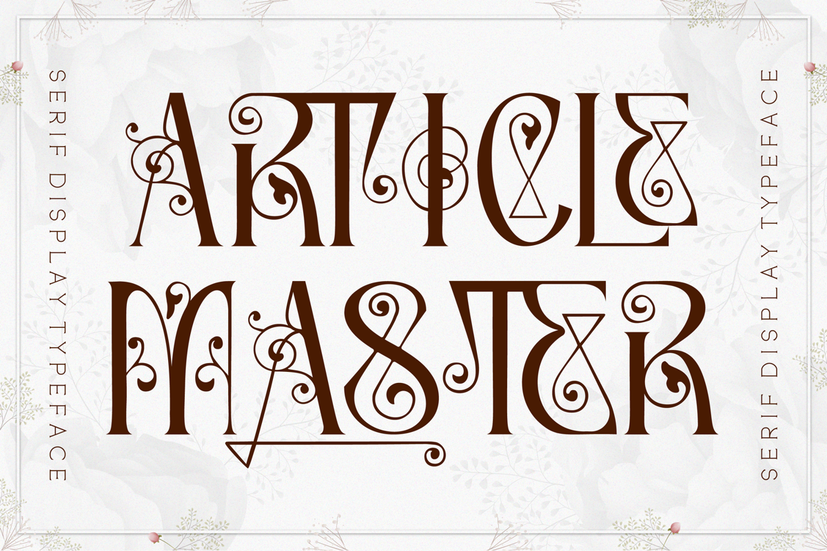 Article Master Font | 177Studio | FontSpace