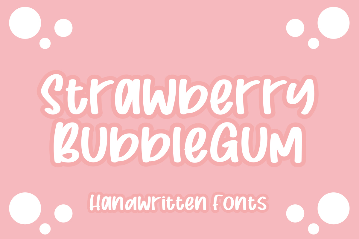 Strawberry Bubblegum Font - Free Download