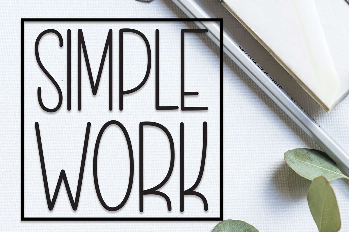 Simple Work Font | scratchones_creative | FontSpace