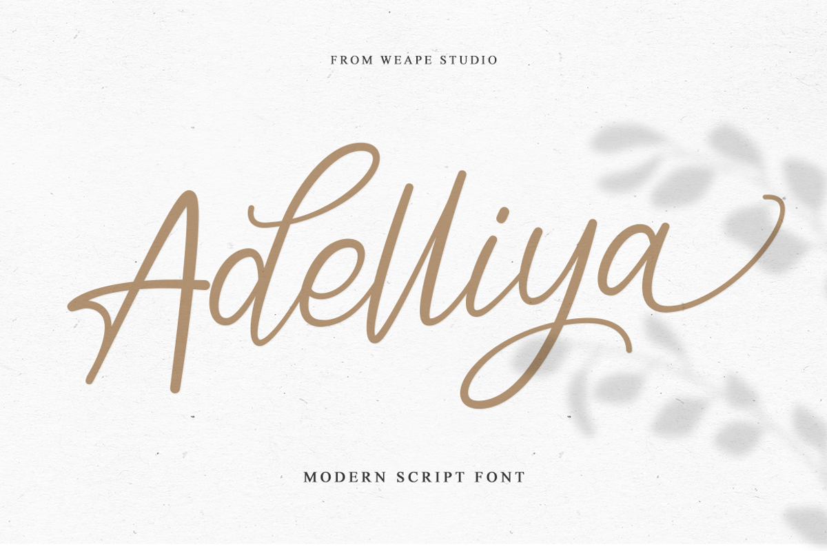 Adelliya Font | Weape Studio | FontSpace