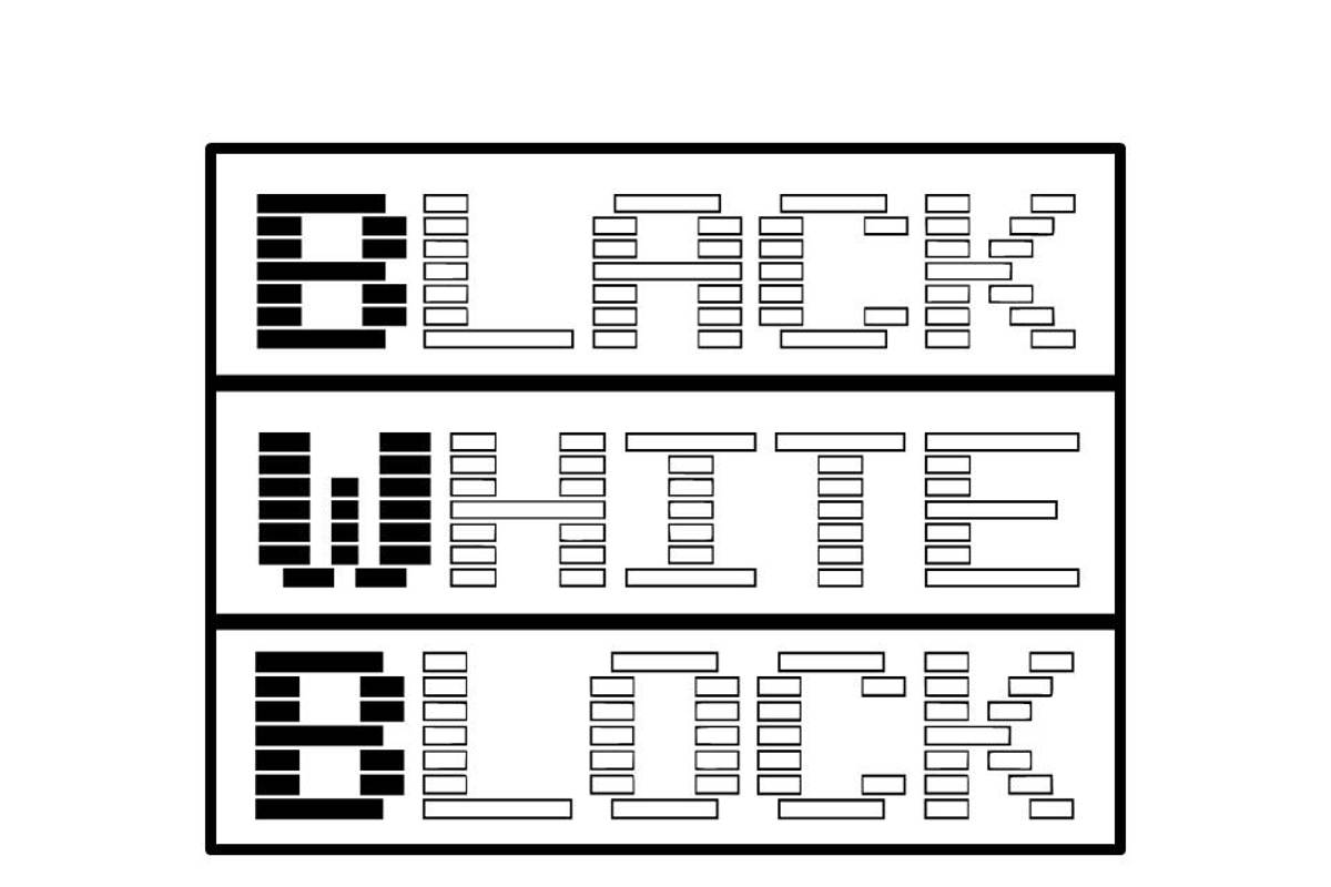Black White Block Font - Free Download