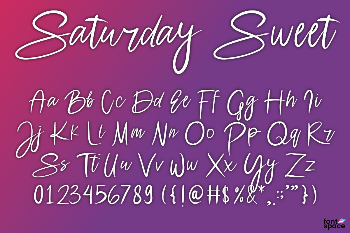 Saturday Sweet Font | Fashion Creative | FontSpace