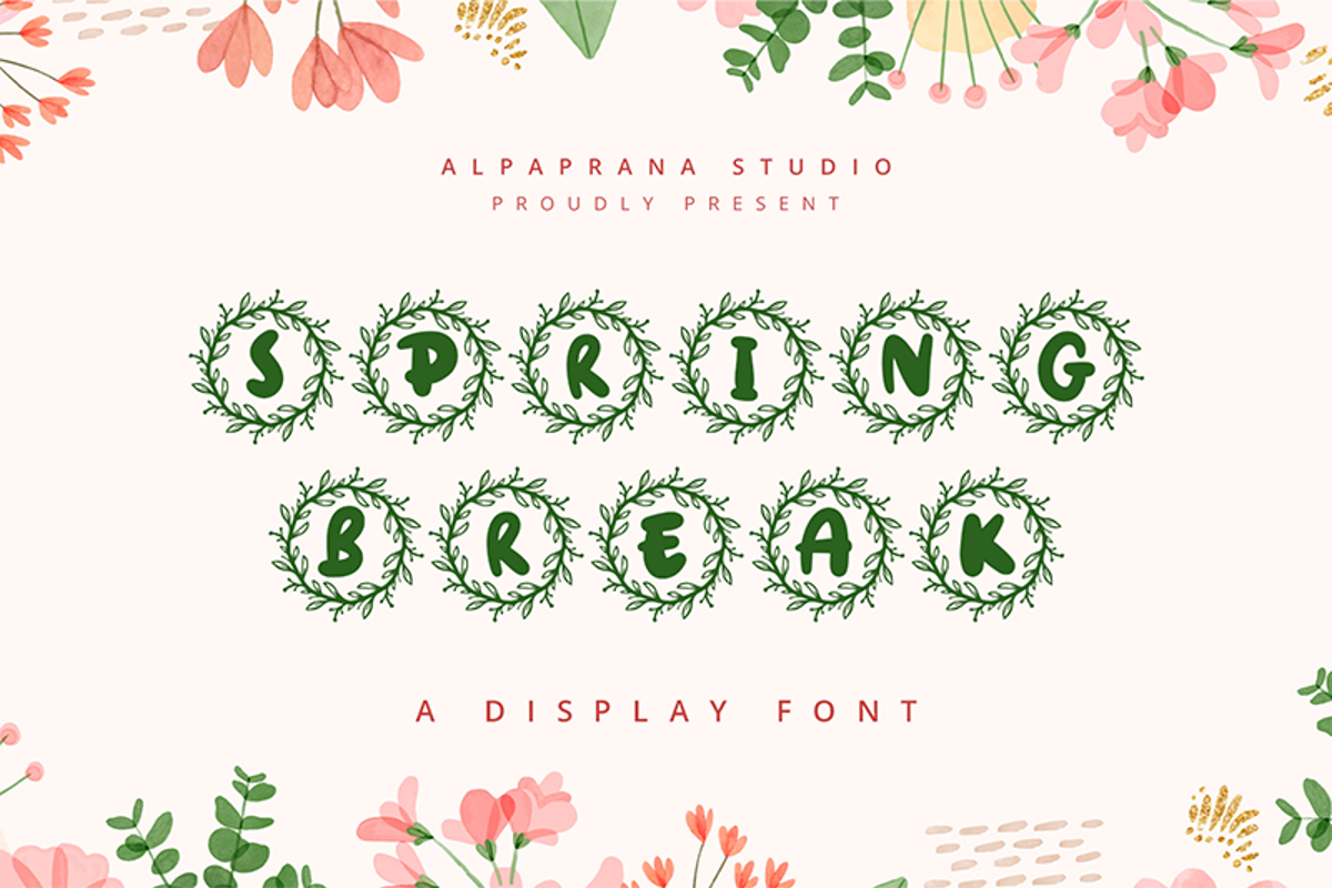 Spring Break Font | Alpaprana | FontSpace