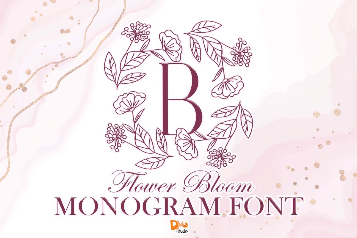 Flower Bloom Monogram Font - Free Download