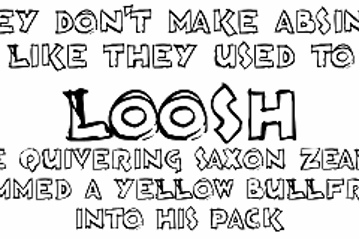 Loosh Font | Grudnuk Creations | FontSpace