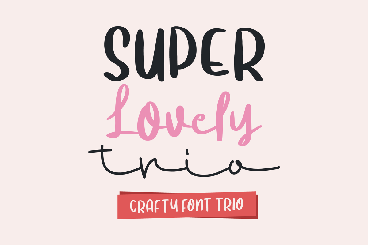 Super Lovely Trio Font | ahweproject | FontSpace