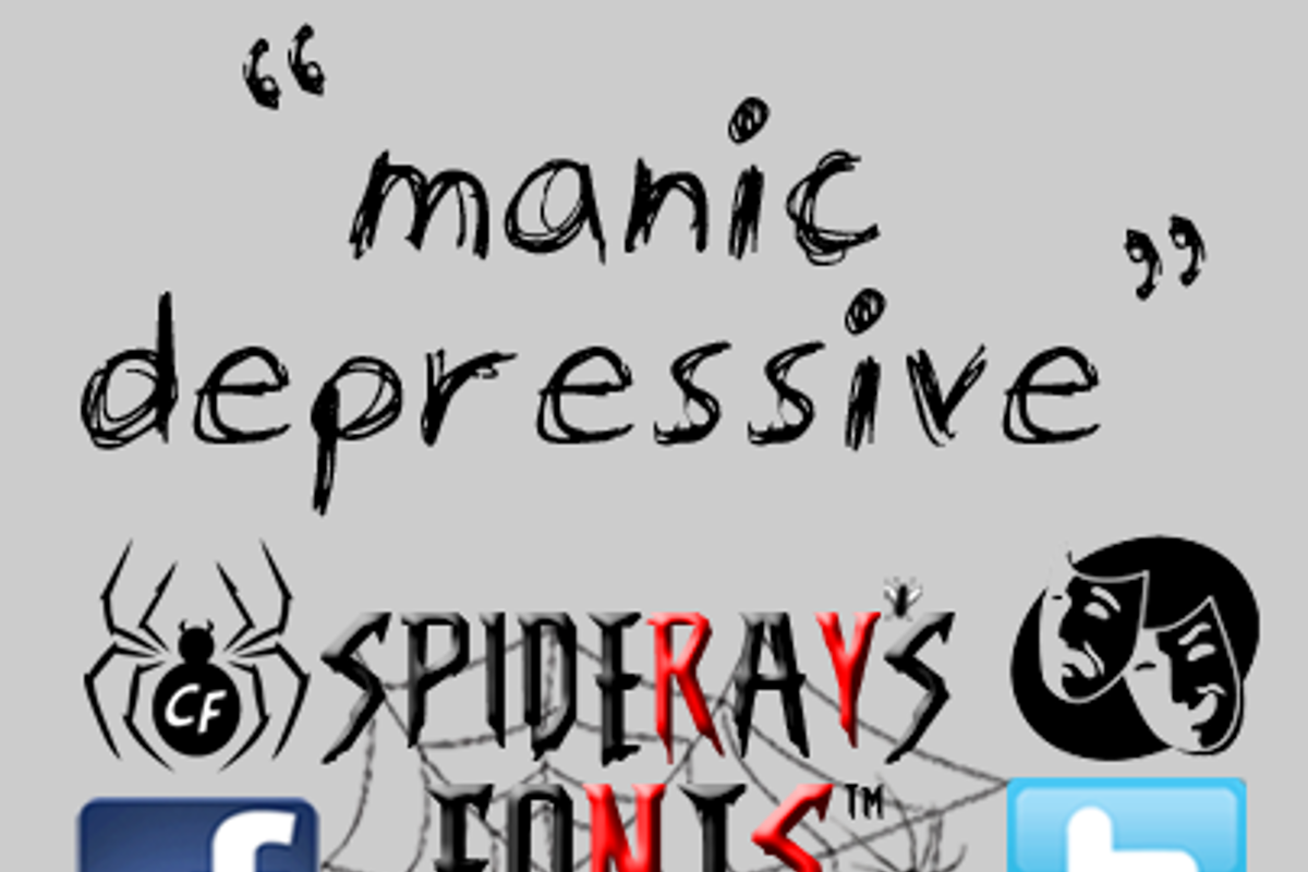 Manic-depressive Font | SpideRaYsfoNtS | FontSpace