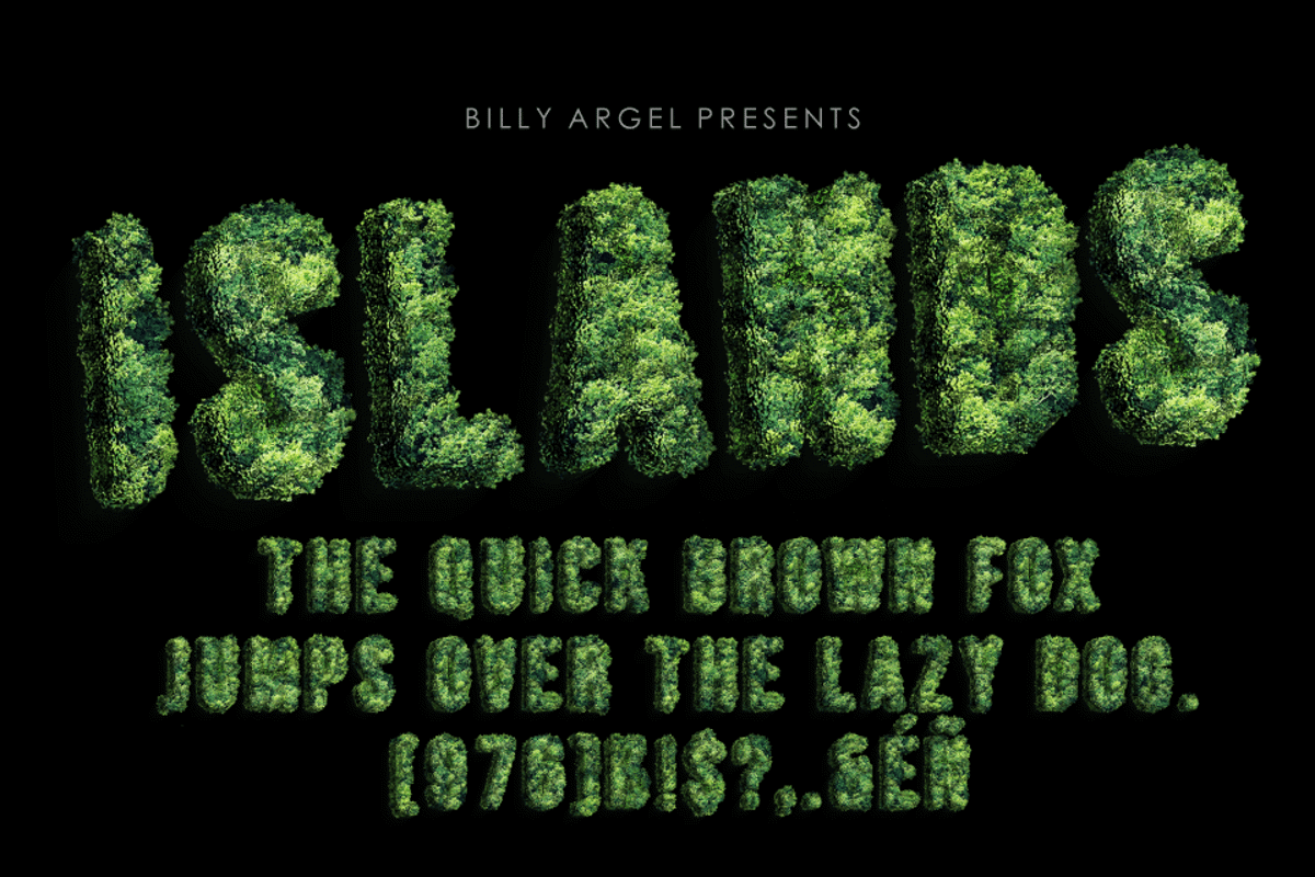 ISLANDS ITALIC Font | Billy Argel Fonts | FontSpace