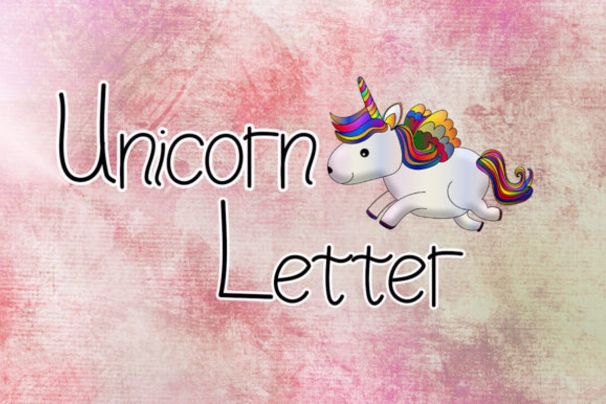 Unicorn Letter Font | rony-studio | FontSpace