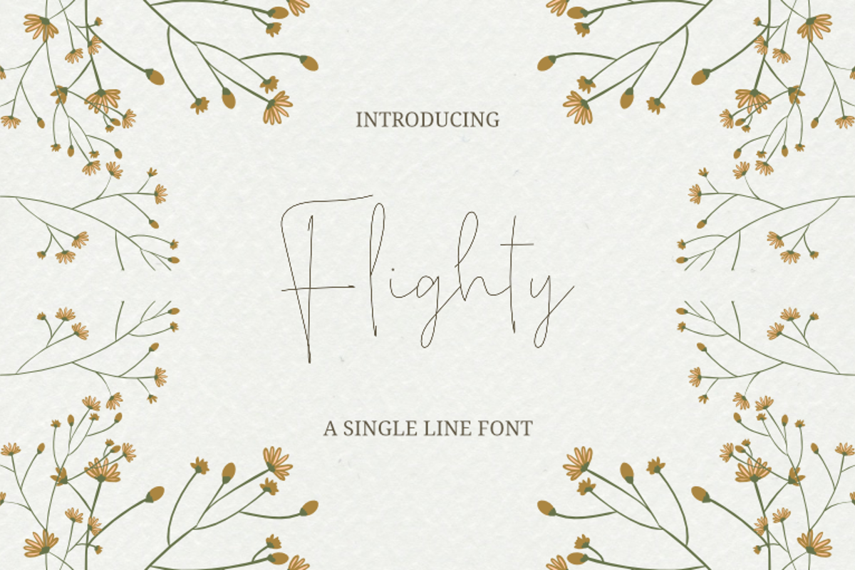 Flighty Single Line Font - Free Download