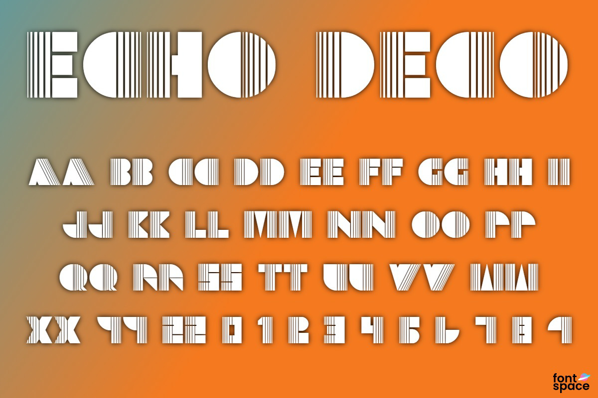 Echo Deco Font | GreyWolf WebWorks | FontSpace