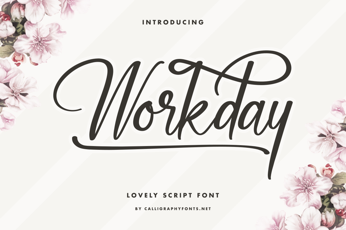 Workday Font | CalligraphyFonts.net | FontSpace