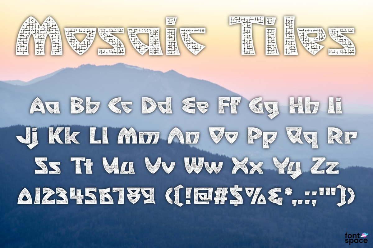 Mosaic Tiles Font | Little Red Studio | FontSpace