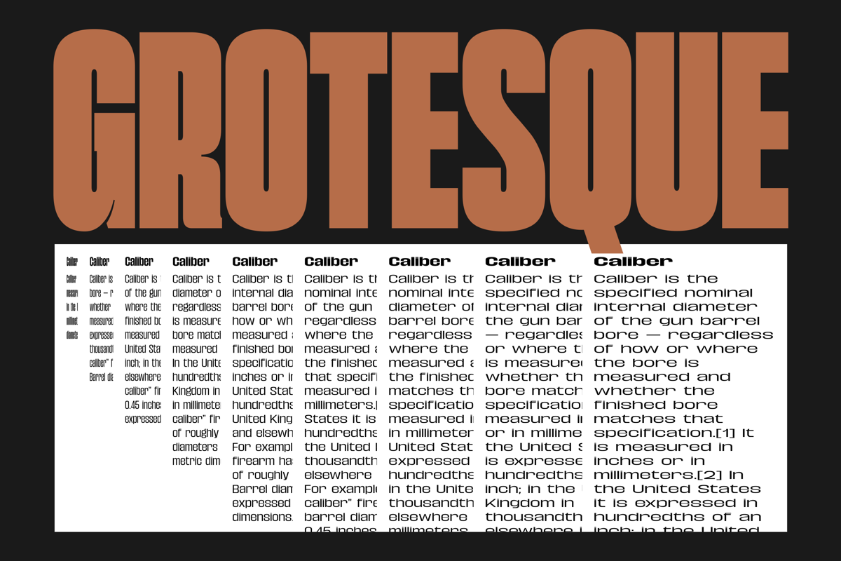 Caliber Grotesk ExtraLight Condensed Font | Intuisi Creative | FontSpace