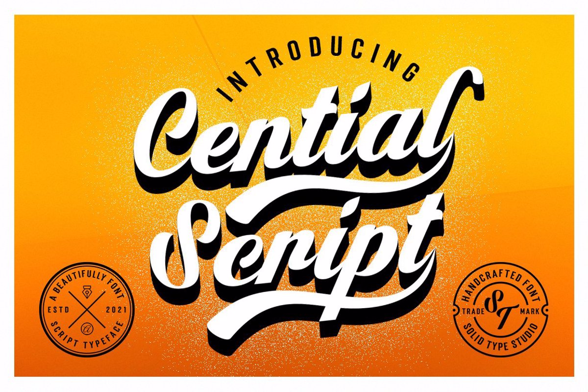 Cential Script Font | Solidtype | FontSpace