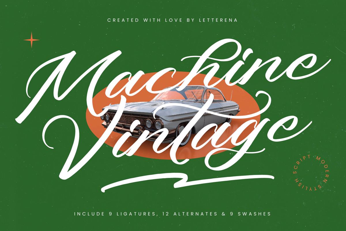 Machine Vintage VERSION Font | Letterena Studios | FontSpace