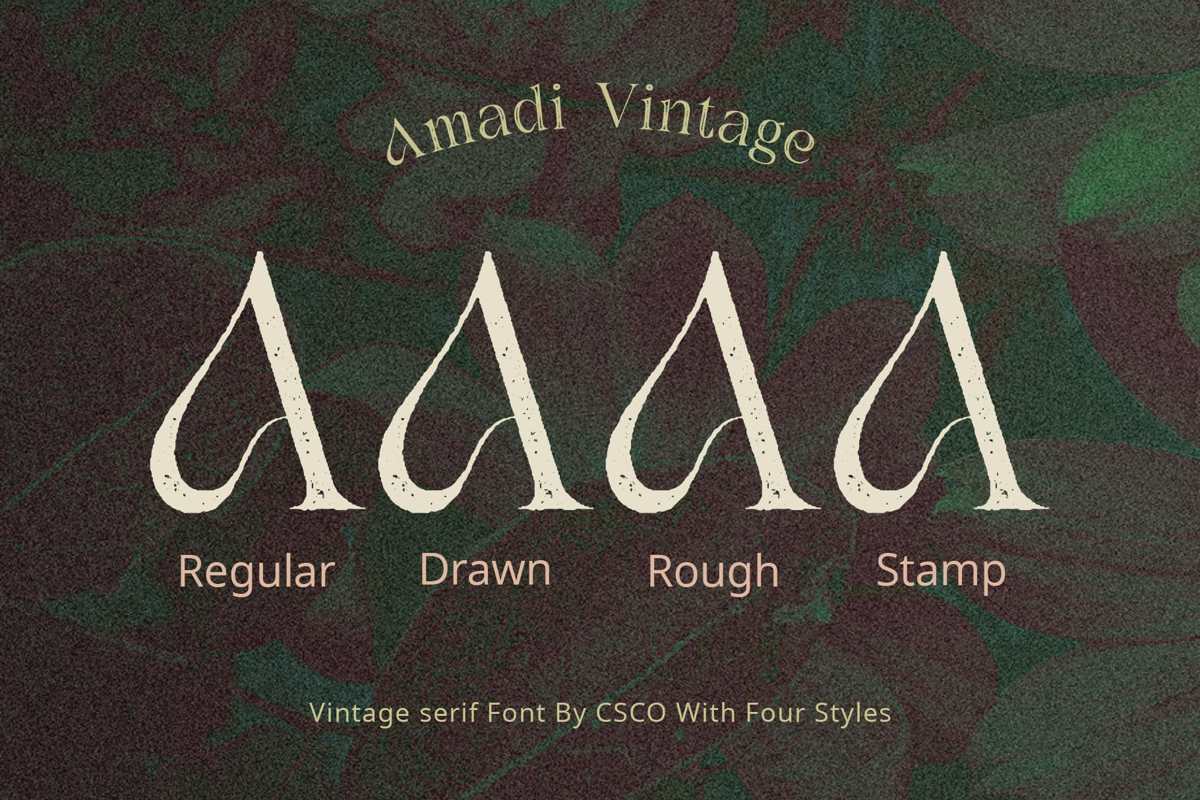 Amadi Vintage Stamp Font - Free Download