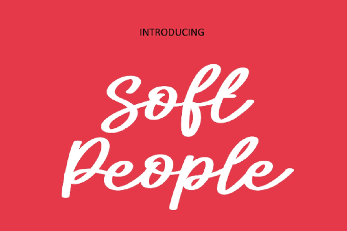 Soft People Font | Jonathan S. Harris | FontSpace