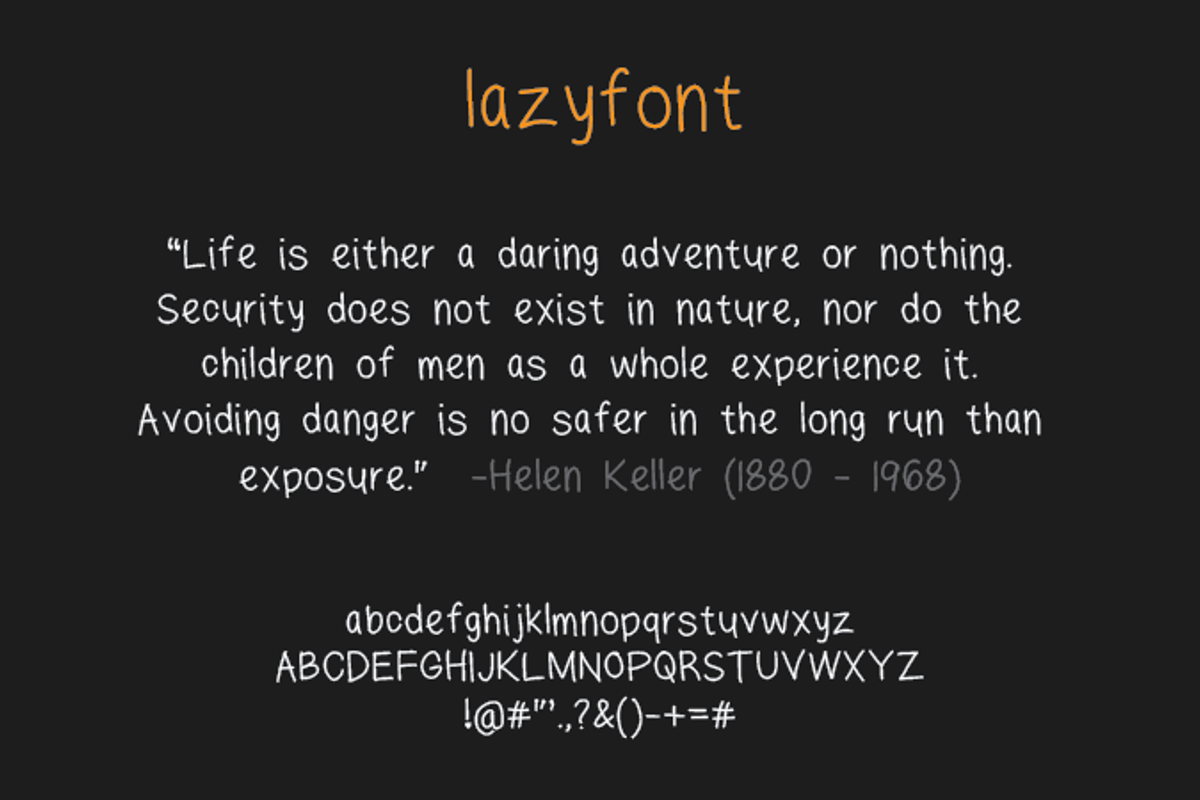Lazyfont Font - Free Download
