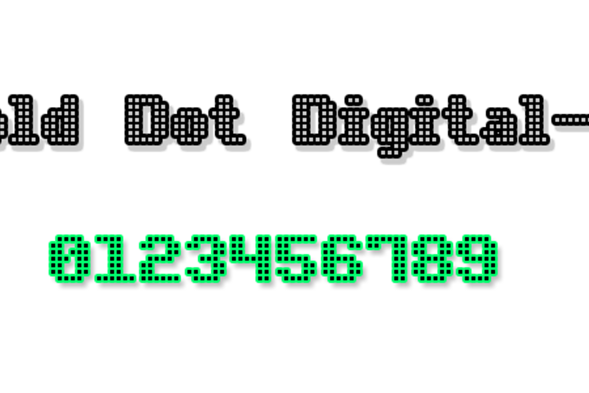 Bold Dot Digital-7 Font | Style-7 | FontSpace