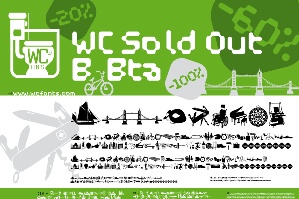 WC Sold Out B Bta Font | WC Fonts | FontSpace