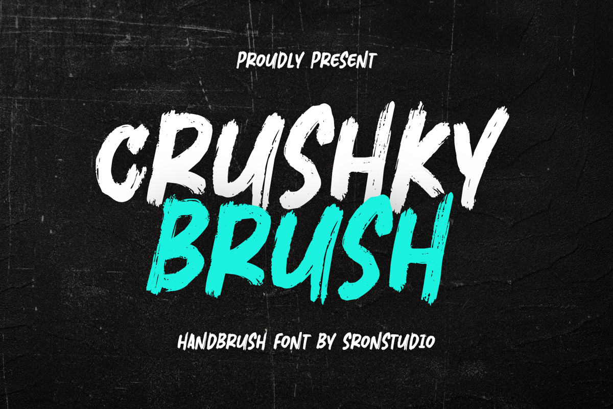 Crushky Brush Font | Sronstudio | FontSpace