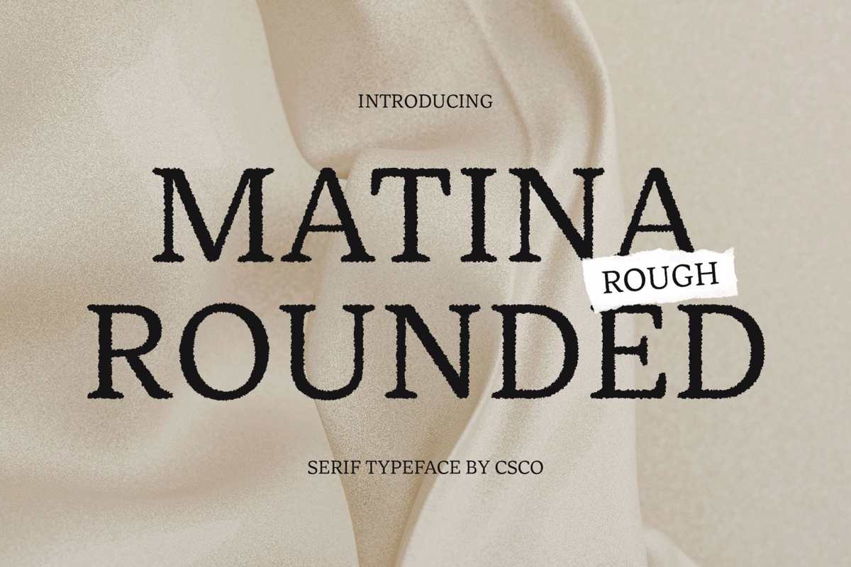 Matina Rounded Rough Font | craftsupplyco | FontSpace